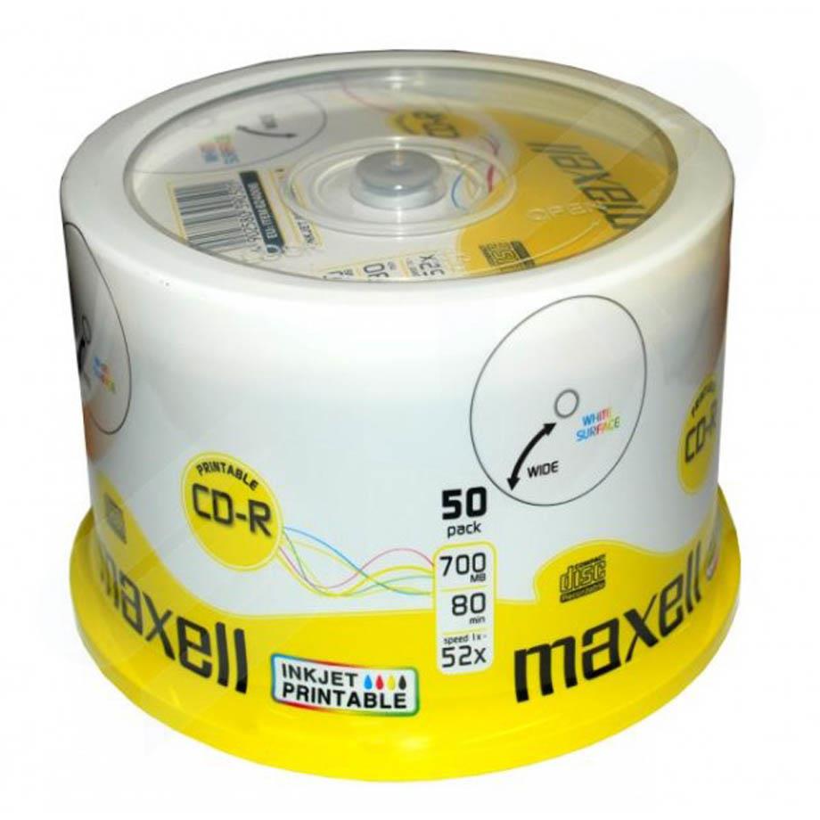 CD-R MAXELL 700MB 52X PRINTABLE 50/1 - NOVOLUX