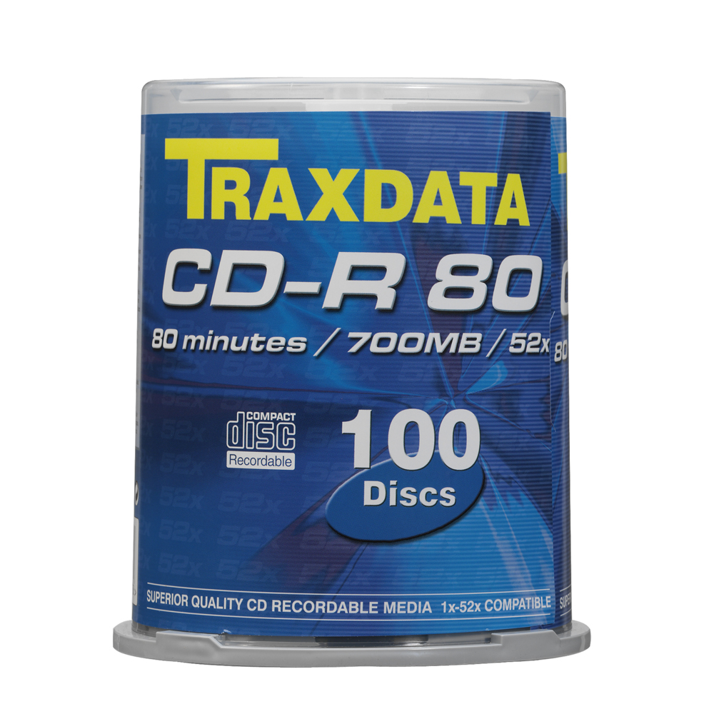 CD-R TRAXDATA 700MB 52X SPEED SPINDLE 100/1 - NOVOLUX